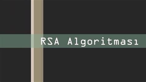 Rsa Algoritması Youtube