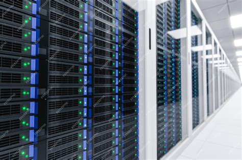 Premium Photo Server Racks In Data Center 3d Render