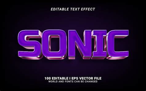 Premium Vector Sonic 3d Style Text Effect