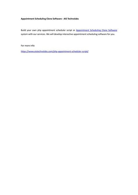 Ppt Appointment Scheduling Clone Software Ais Technolabs Powerpoint