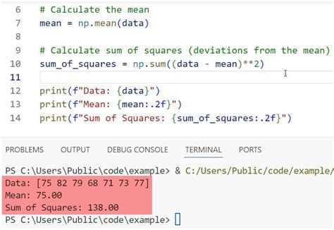NumPy Sum Of Squares In Python