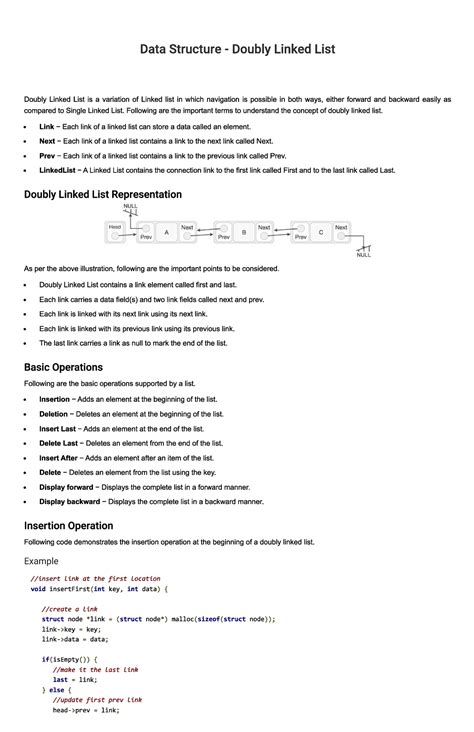 3 doubly linked list sudo code data structure and algorithm design