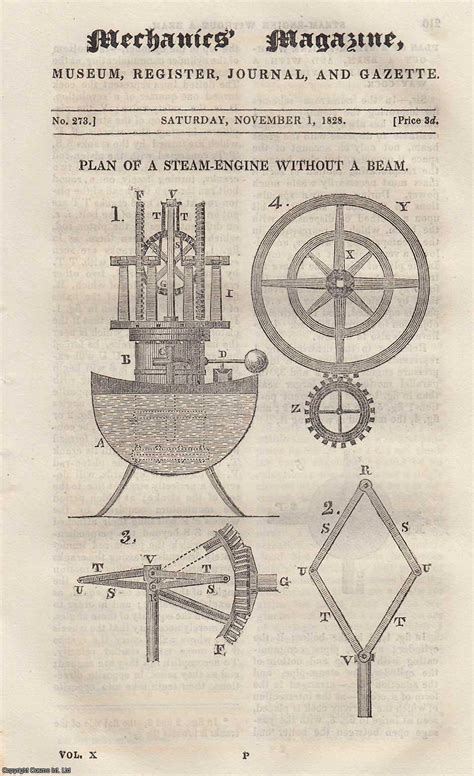 Plan Of A Steam Engine Without A Beam Nose Pipe Joint For Fire Engines