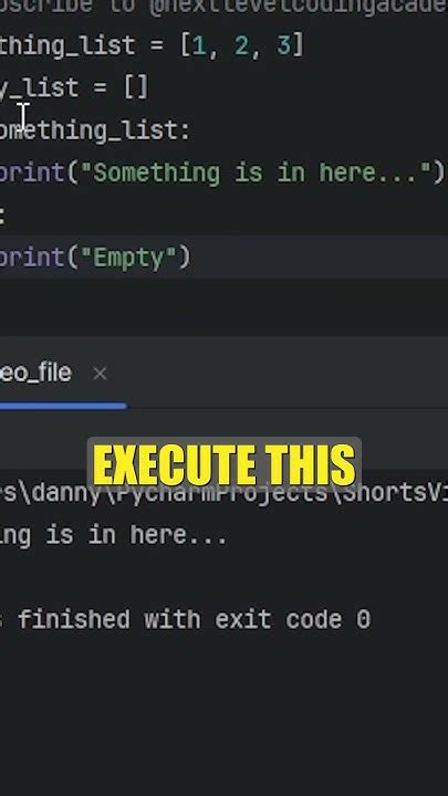 How To Check If A List Is Empty In Python Coding Shorts Pythonprogramming Youtube