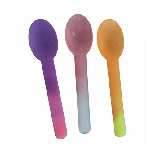 컬러 변경 아이스크림 다채로운 재활용 측정 사용자 정의 플라스틱 숟가락 Buy 주문 플라스틱 스푼플라스틱 측정 숟가락재활용 스푼 Product On
