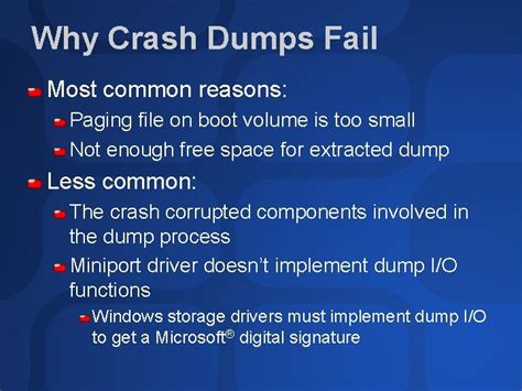 ADM Microsoft Windows Crash Dump Analysis Mark