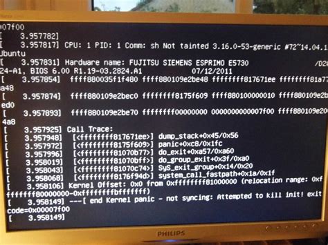 end kernel panic not syncing attempted to kill init exit code