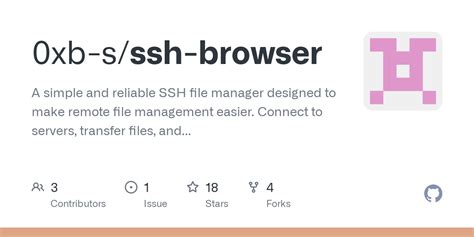 Github 0xb Sssh Browser A Simple And Reliable Ssh File Manager