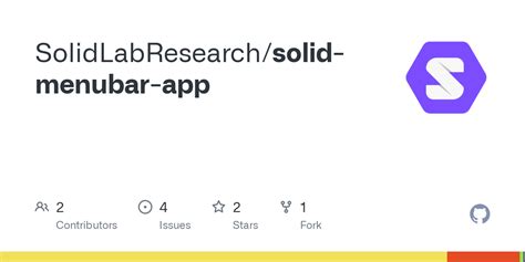 Github Solidlabresearchsolid Menubar App