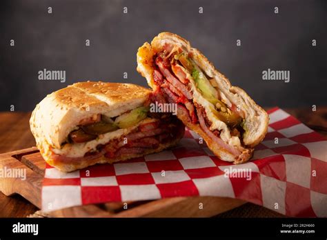 Mexican Torta Sandwich Made With Common Bread In Mexico It Can Be