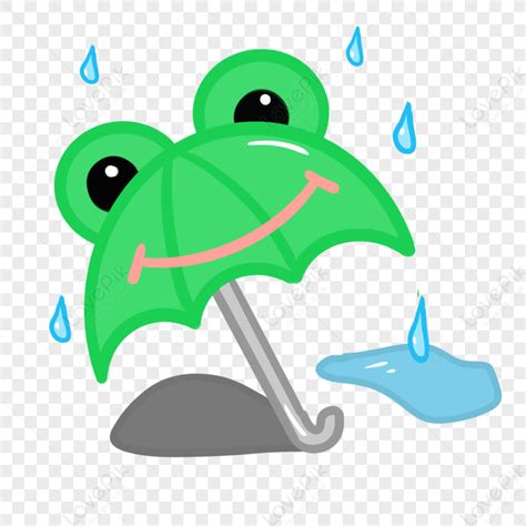 귀여운 개구리 우산 Png 일러스트 무료 다운로드 Lovepik