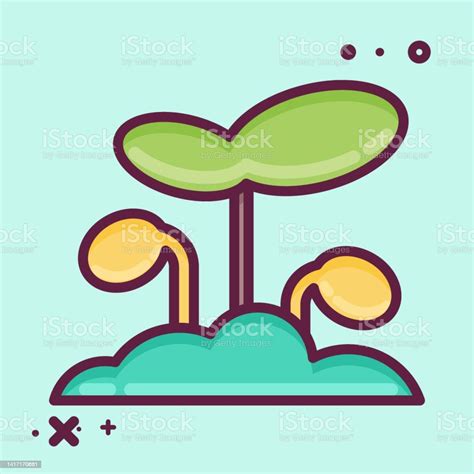 아이콘 새싹 정원 기호에 적합합니다 Mbe 스타일 편집 가능한 간단한 디자인 디자인 템플릿 벡터 간단한 그림 0명에 대한 스톡 벡터 아트 및 기타 이미지 Istock