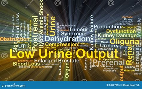 Low Urine Output Background Concept Glowing Stock Illustration Illustration Of Neon Graphic