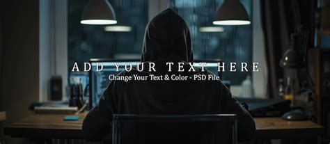 Mysterious Hacker In Dark Room Premium Ai Generated Psd