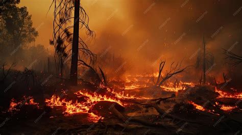 Premium Ai Image Wildfires Spread Rapidly Due To Prolonged Drought