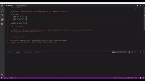 Python By Example Two Dimensional Lists Youtube
