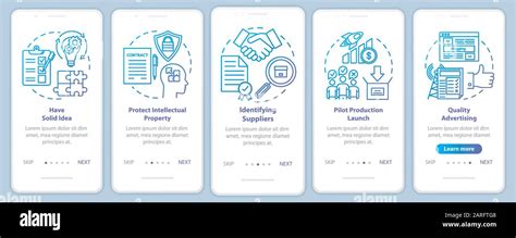Start Local Production Onboarding Mobile App Page Screen Vector Template Identifying Suppliers