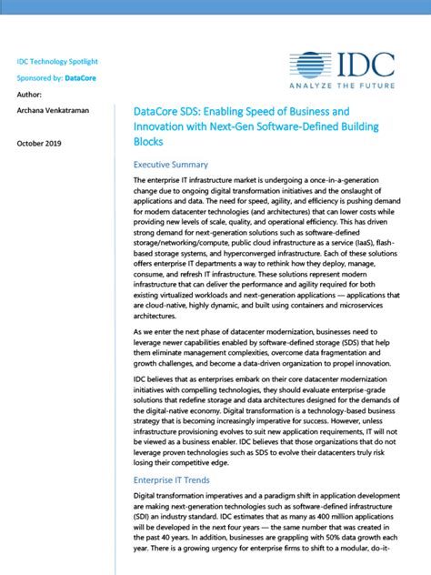 Datacore Sds Enabling Speed Of Business And Innovation With Next Gen