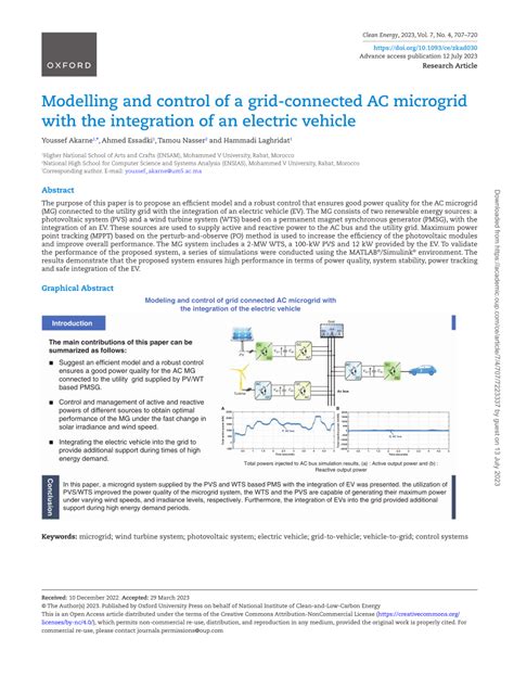 Pdf Modelling And Control Of A Grid Connected Ac Microgrid With The