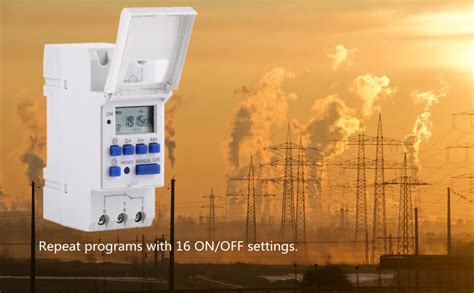 Din Rail Digital Programmable Timer Switch Weekly 7 Day Lcd Display Programmable Electronic