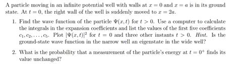 solved a particle moving in an ﻿infinite potential well with