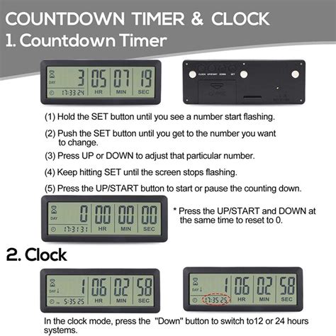 Big Digital Countdown Days Timer Clock 999 Days Vicedeal