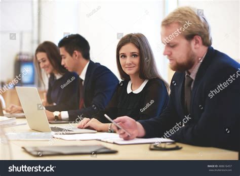 1 Computer Training Class People Using Mac Computers Royalty Free