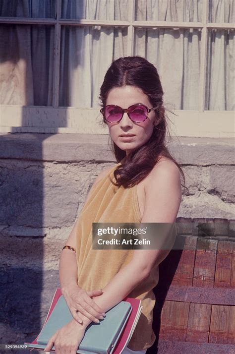 Barbara Perkins Wearing A Tan Halter Top Circa 1970 New York News