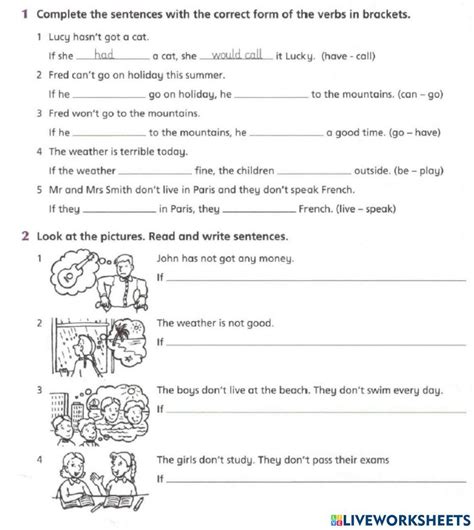 Second Conditio Free Interactive Worksheets 897425