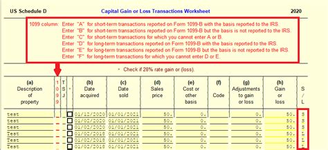 Using Capital Gains Worksheet With 8949 And Sch D In Desktop