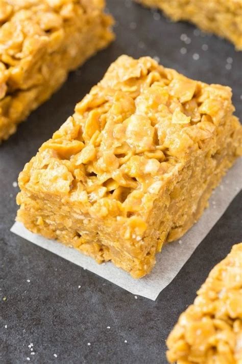 Healthy Peanut Butter Cornflake Bars Vegan Gluten Free