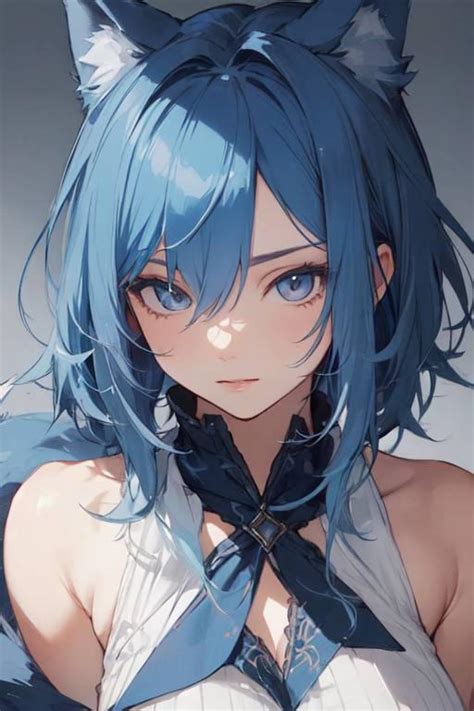 Blue Haired Wolf Girl 19 By Rashoshadowalker On Deviantart