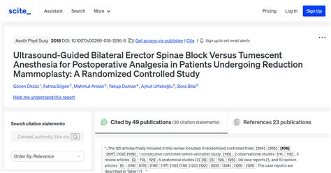 [citation Report] Ultrasound Guided Bilateral Erector Spinae Block