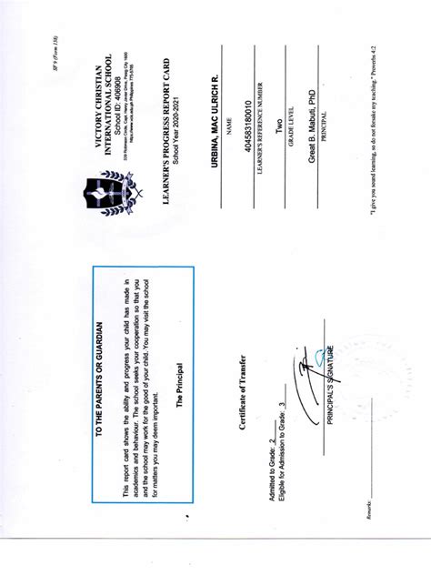 Yuri Grade 2 Report Card Pdf