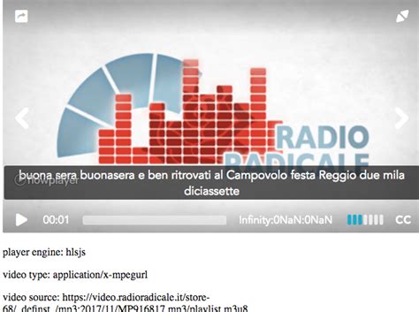 Duration Error “infinity0nan0nan” Using Hlsjs Mp3 Wowza Stream