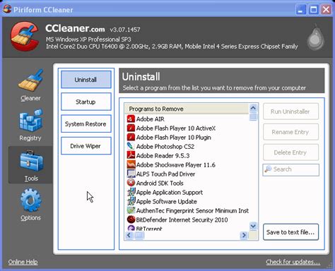 Tech Notes Help — How Does Ccleaner Put Programs To Sleep