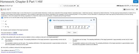 Solved Homework Chapter 8 Part 1 Hw Save Score 0 43 Of 1