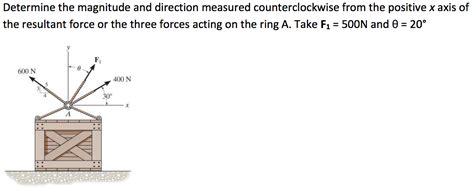 Solved Determine The Magnitude And Direction Measured