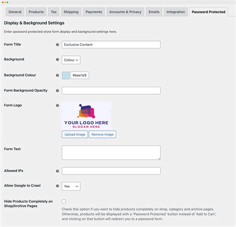 password protected for woocommerce documentation woocommerce