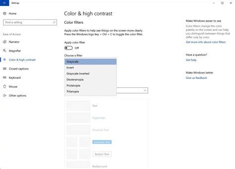 How To Apply Colour Filter To Windows 10 Screen