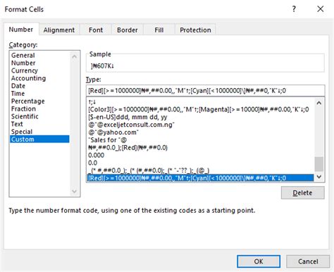 Custom Number Formatting Apply Logical Conditions Color Index And