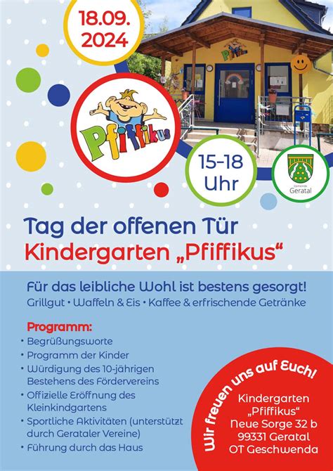 Tag Der Offenen T R Kindertagesst Tte Pfiffikus