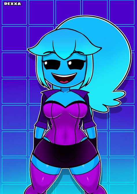 Rule 34 Black Eyes Blue Body Blue Hair Blue Skin Dexxa Easy Geometry Dash Geometry Dash