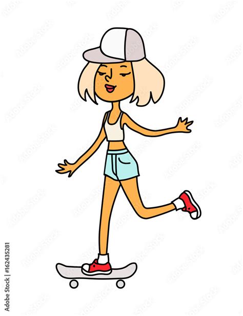 Skinny Girl Riding Telegraph
