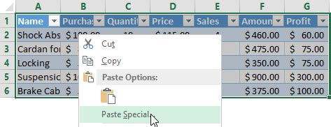 How To Copy A Table In Excel By Saving The Format Cells