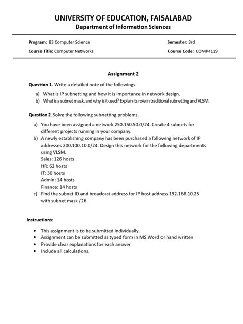 assignment 2 computer networks pdf