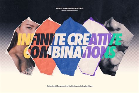 Torn Paper Textures And Mockups Kit Psd Ripped Paper Effect