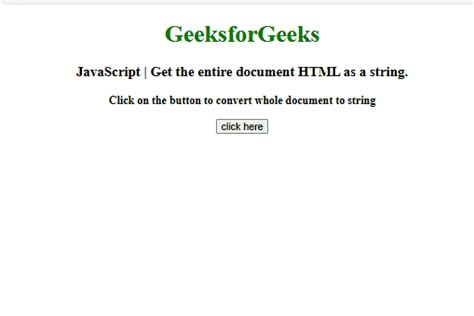 how to get the entire html document as a string using javascript