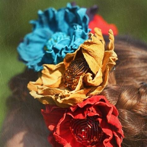Brooch Flowerbrooch Leatherbrooch Handicraft Handwork Handmade брошь брошь цветок брошь
