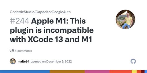 Apple M1 This Plugin Is Incompatible With Xcode 13 And M1 · Issue 244